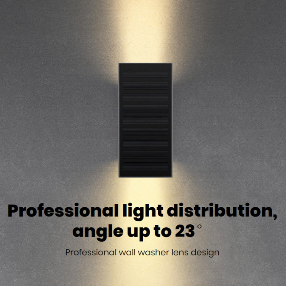 Solar Up and Down Light | Solar Wall Light | IP54 Waterproof | Outdoor